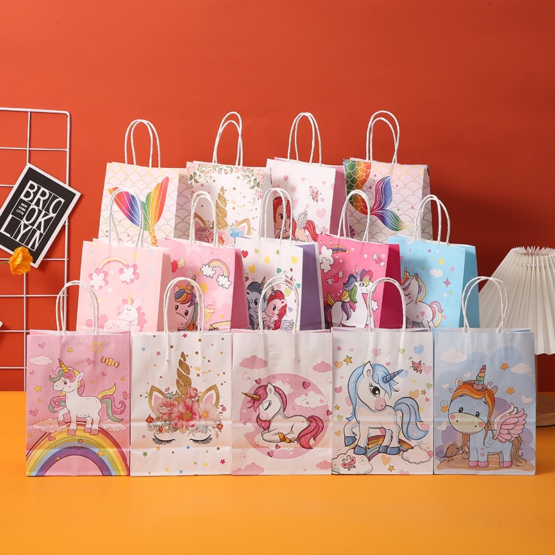 Cartoon Theme Gift Paper Bag Birthday Party Beg Hadiah Goodies Tema ...