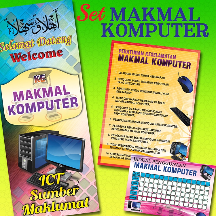 Set Banner Makmal Komputer Sekolah | Shopee Malaysia