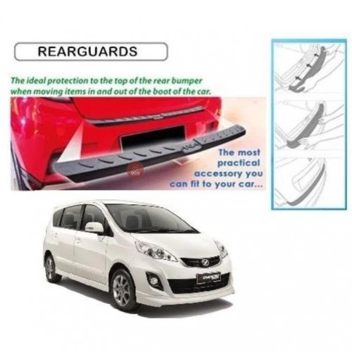 Perodua Alza 2009-2013 Rear Bumper Step Reflector Guard | Shopee Malaysia