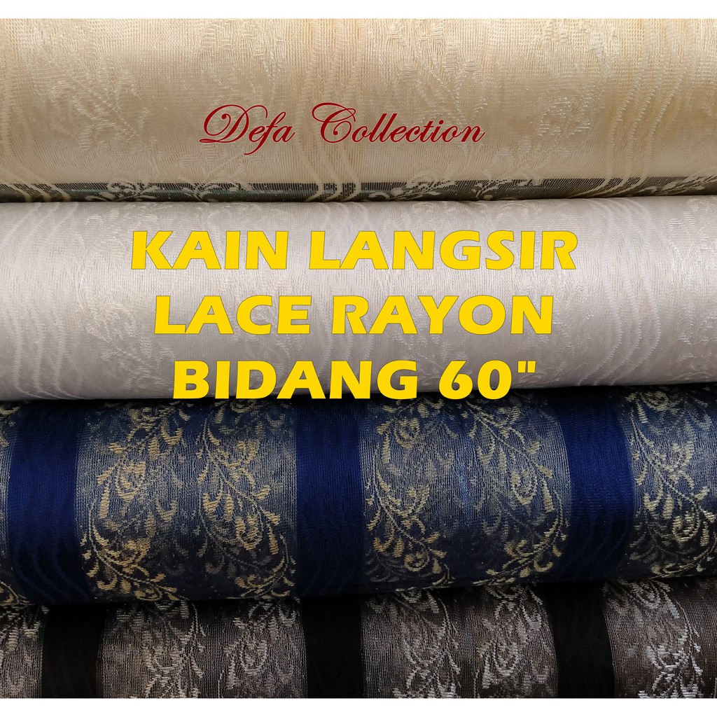 Kain Langsir Lace 2 Tone Rayon Bidang 60" - DF 0255 | Shopee Malaysia