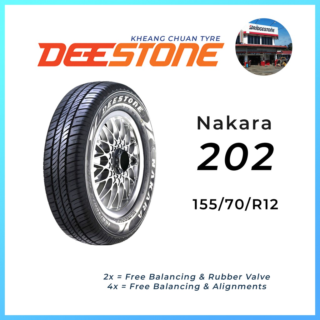 Deestone Nakara 202 | 155/70/12 Tayar Baru (Pasang Sekali) | New Tyre ...