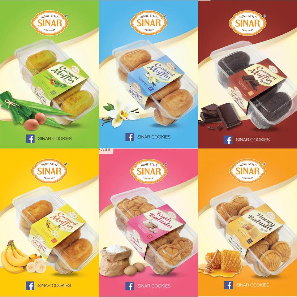 6 Flavor Sinar Cookies Custard Muffin Kek Kuih Raya | Shopee Malaysia