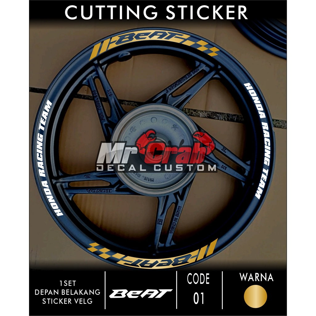 Cutting STICKER Wheels For HONDA BEAT Custom 01 | Shopee Malaysia