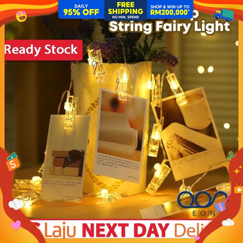 1.5M 3M 6M Hanging Clip String Fairy Light USB Powered 3 Modes ...