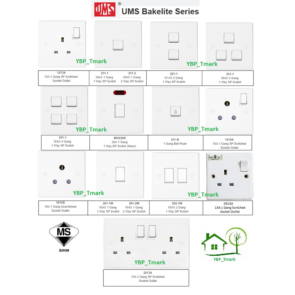UMS Bakelite Series Switches @YBP_Tmark | Shopee Malaysia