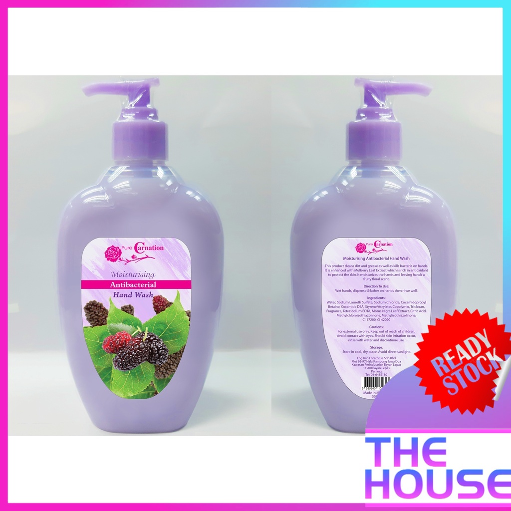 Pure Carnation Moisturizing Antibacterial Hand Wash 500ml | Shopee Malaysia