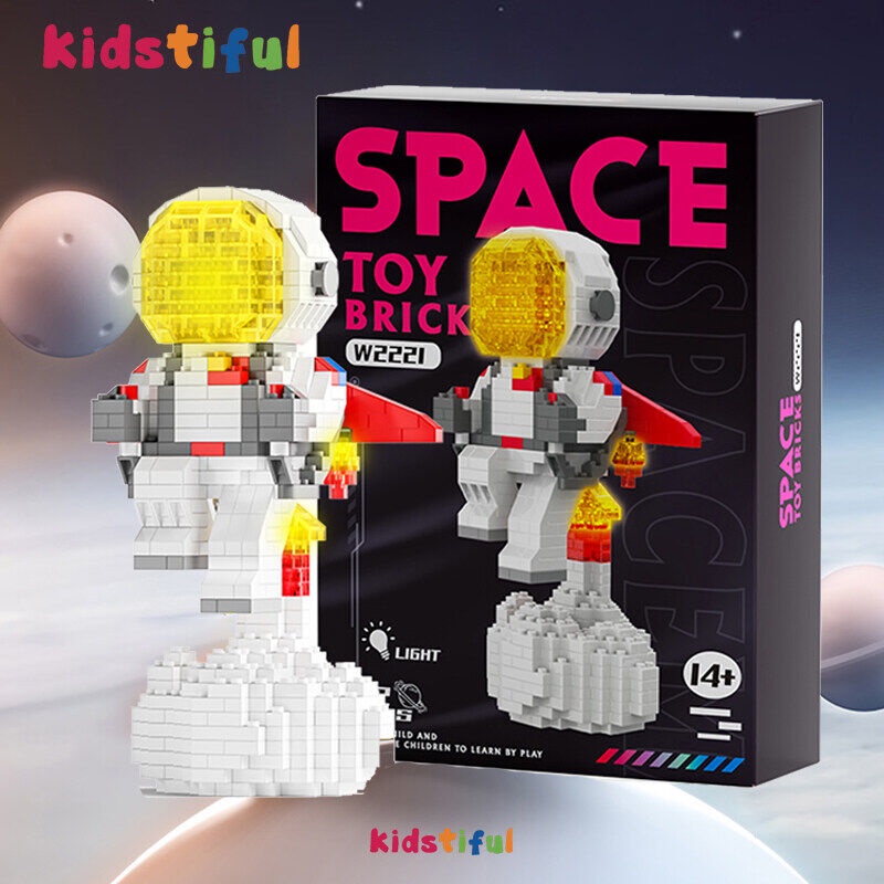 Astronaut With Light/LED Nano Block Lego Mini Building Blocks gifs box ...
