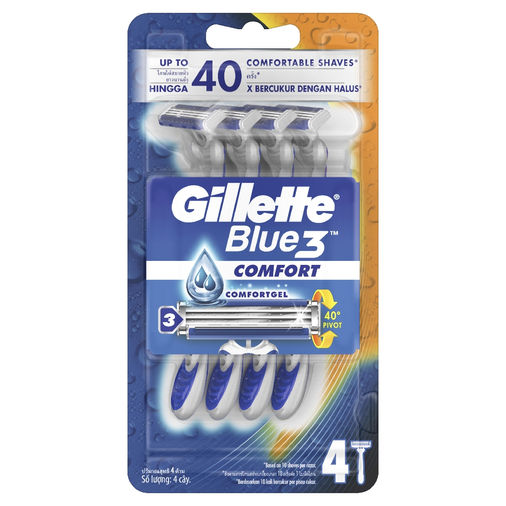 Gillette Blue 3 Disposable Razors (4’s) | Shopee Malaysia