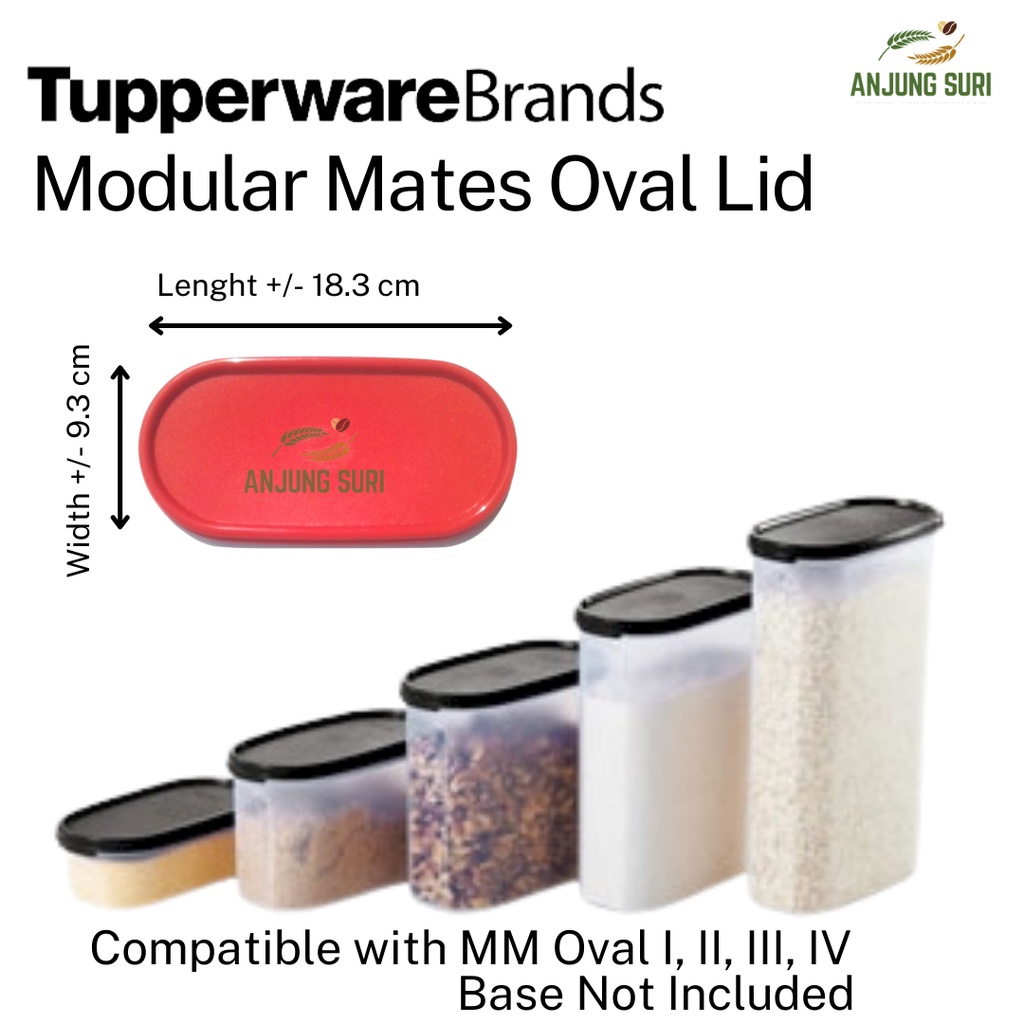 Tupperware Modular Mates Lid Penutup - MM Seal Tupperware Lid Cover ...