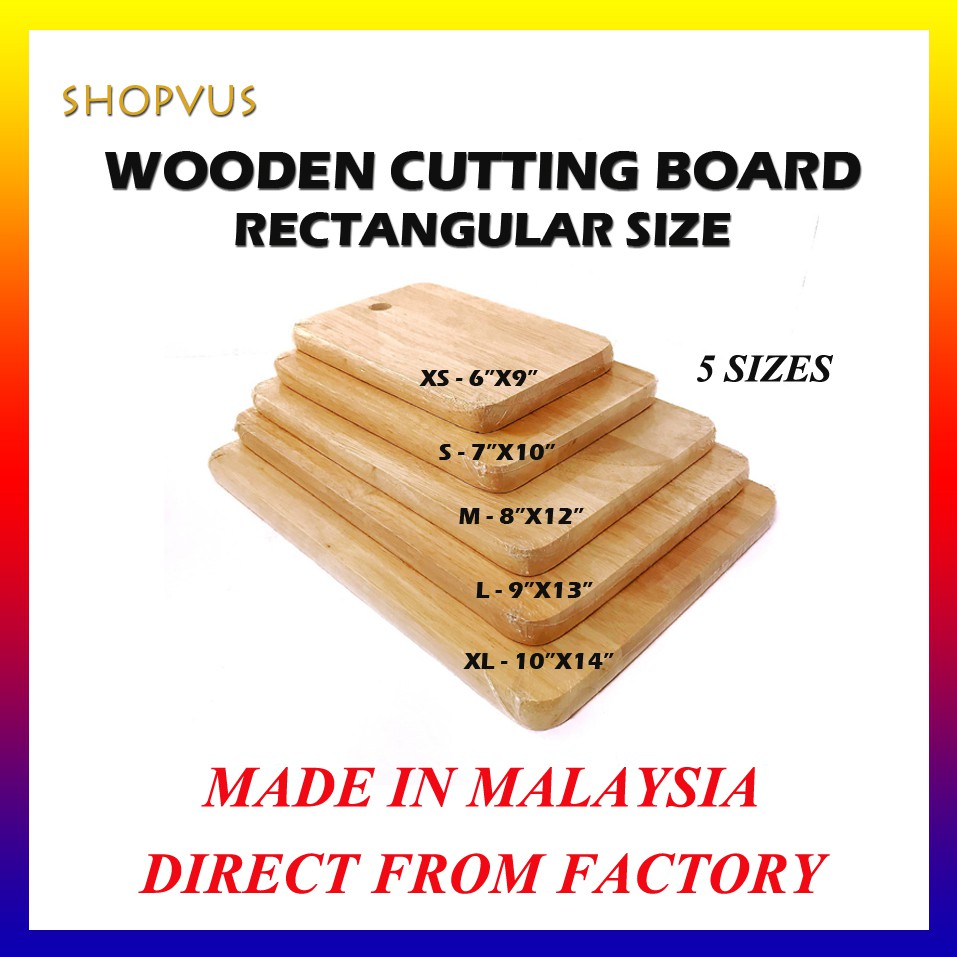Kitchen Wooden Cutting Board / Papan Potong Segi Dapur / Buah / Sayur ...