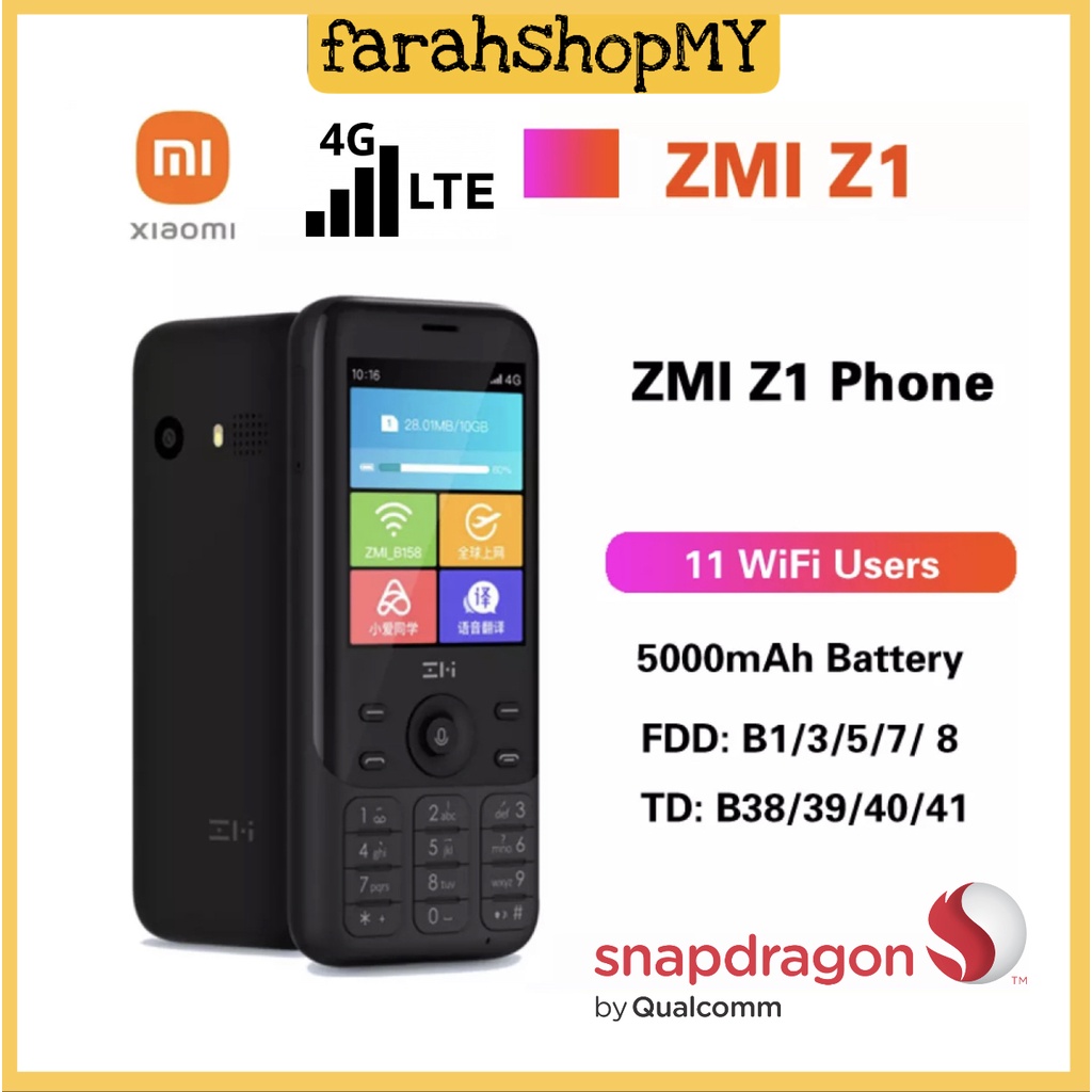 Xiaomi ZMi Z1 Android 4G Network Wifi Multi-user Hotspot Sharing ...