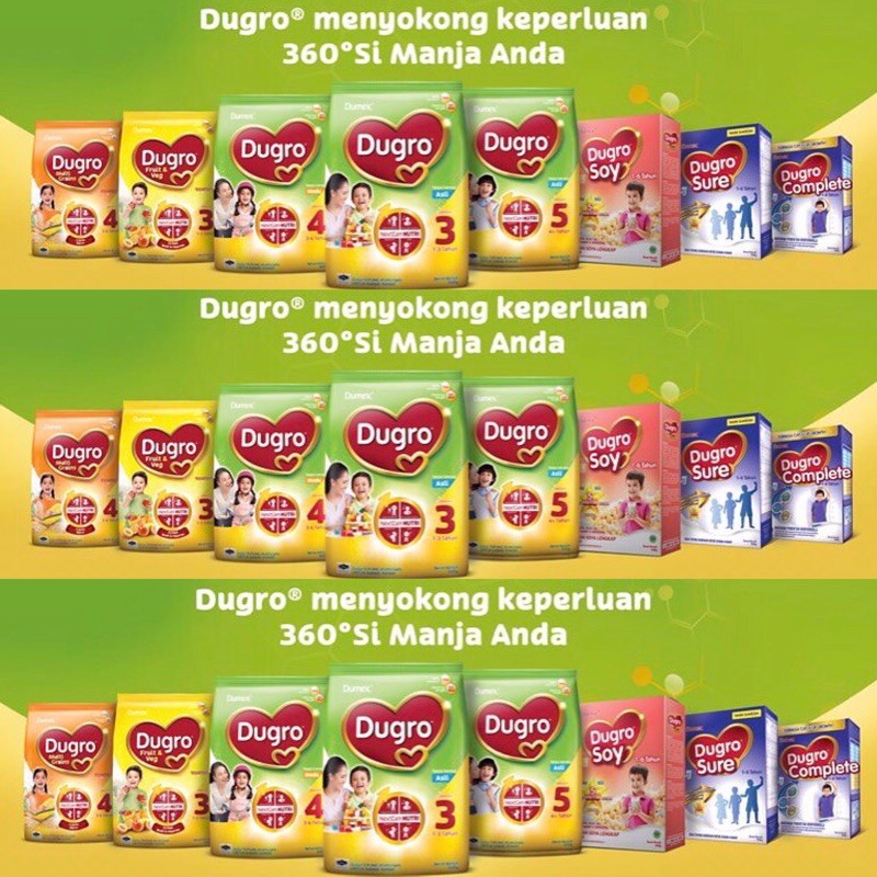 Dumex Dugro Sure Dugro Step 3/4/5 Asli,Chocolate,Honey,Multigrains ...
