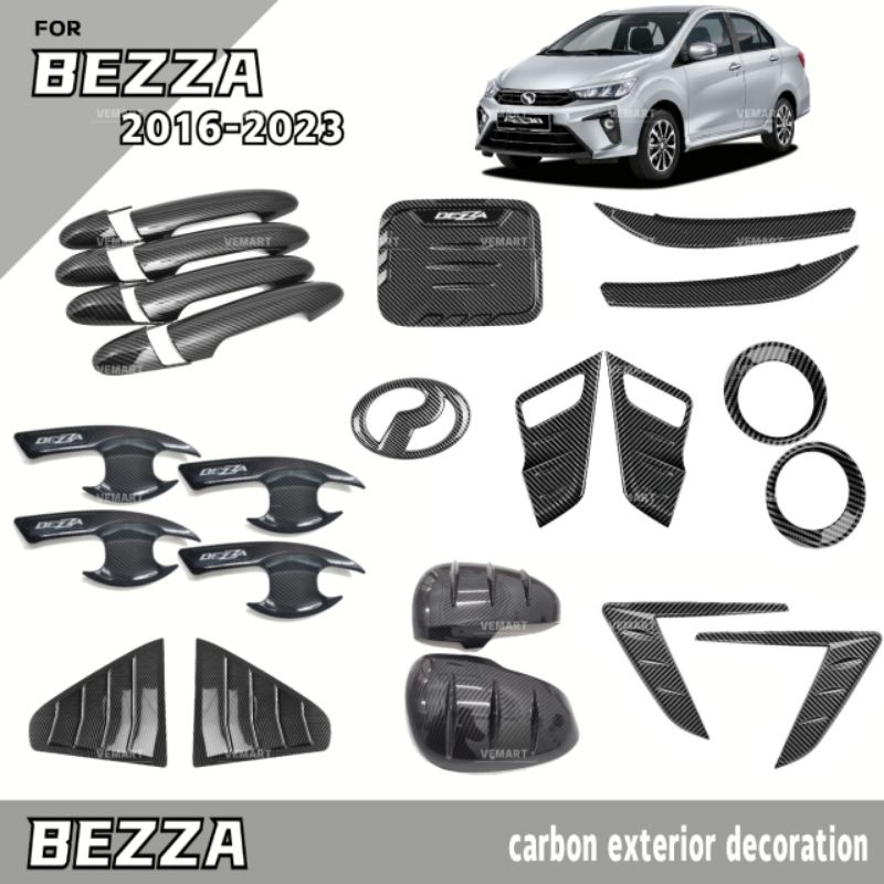 Vemart Perodua bezza carbon fiber exterior decoration accessories bezza ...
