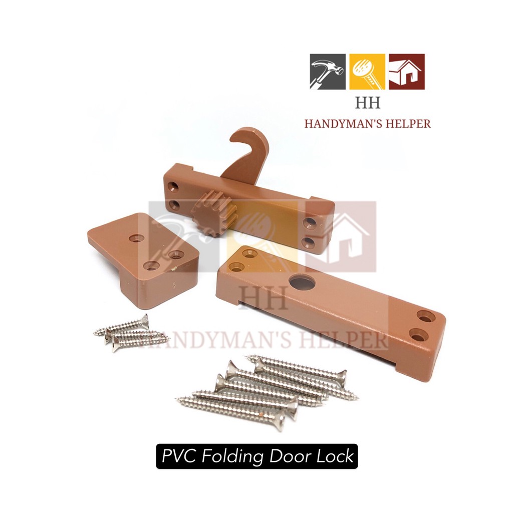 Pvc folding door lock latch pintu plastik kunci pintu tandas | BeeCost