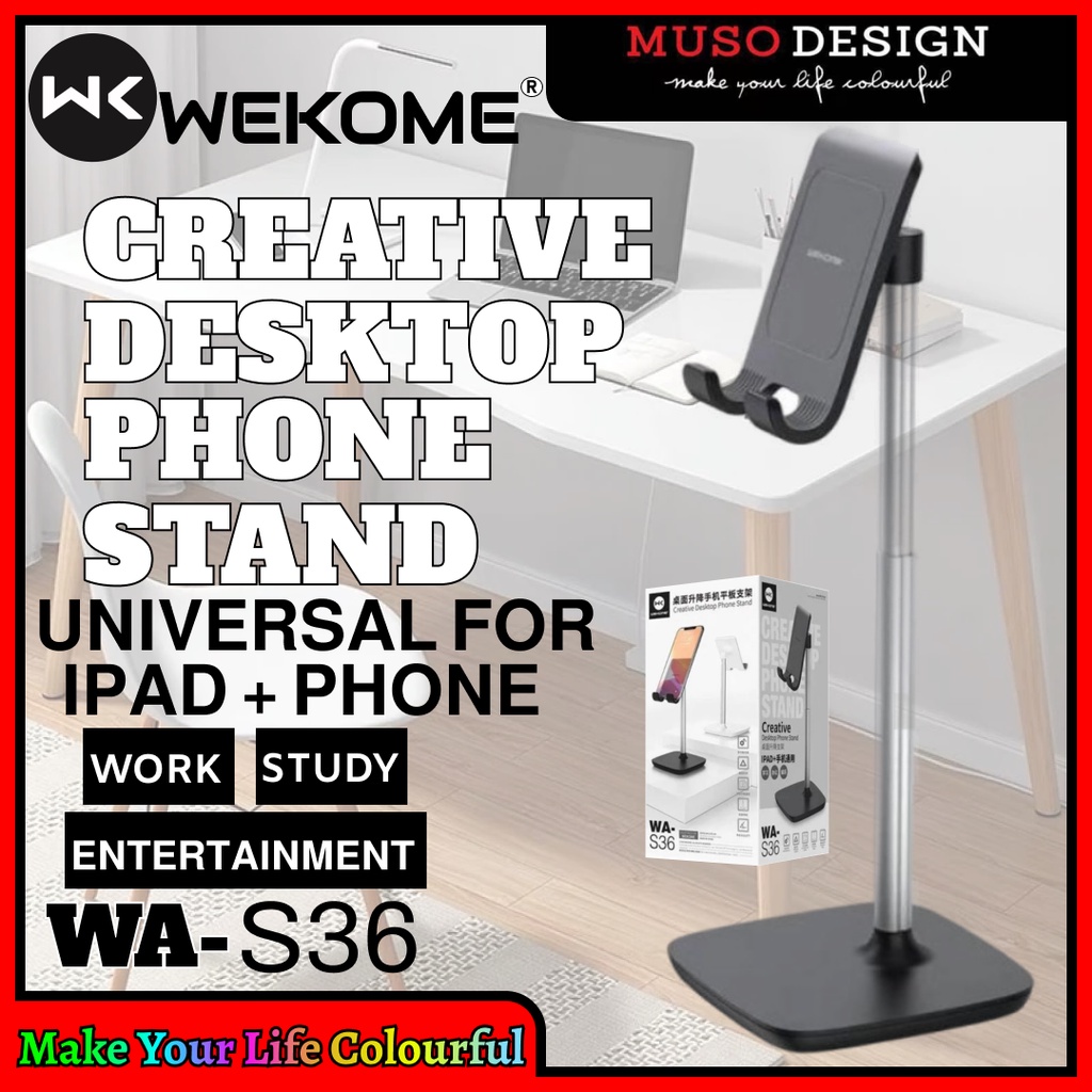 (READY STOCK)WEKOME WA-S36 Universal Desktop Phone Holder Stand Mount ...