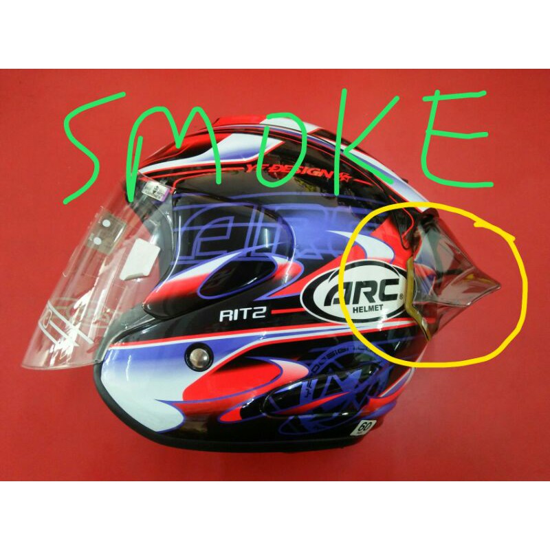 ARC RITZ HELMAT SPOILER (WHITE / SMOKE) | Shopee Malaysia