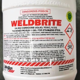 WELDBRITE STAINLESS STEEL PICKLING GEL 2.5KG TIG MIG MMA WELDING ...