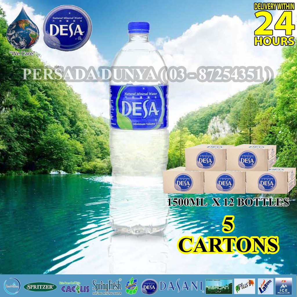 DESA Mineral Water (1500ml x 12 Bottles x 5 Cartons) | Shopee Malaysia