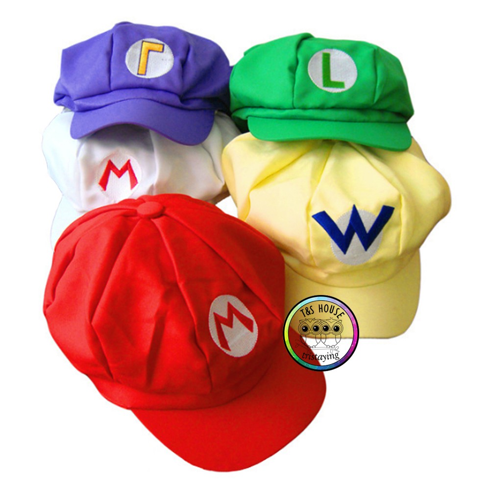 Mario Cap Anime Game Cosplay Hat Cute Luigi Wario Waluigi Plush Hat ...