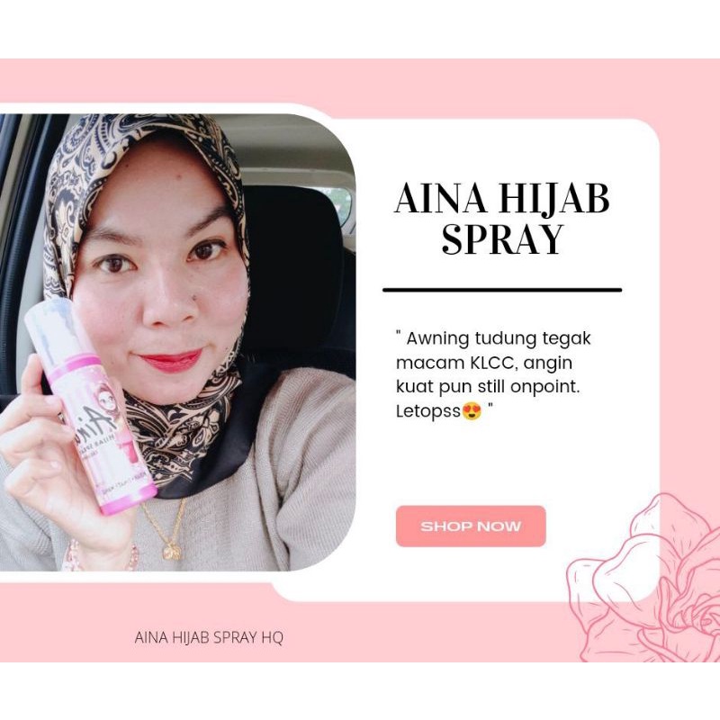 Aina Hijab Spray (Spray pengeras tudung) | Shopee Malaysia