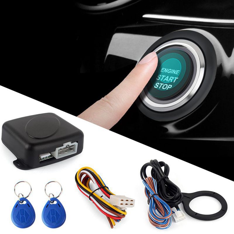 Smart RFID Car Alarm System Push Engine Start Stop Button Lock Ignition ...