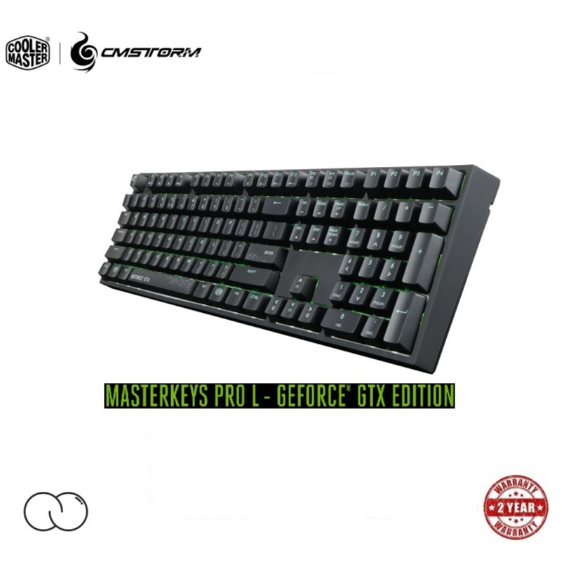 Cooler Master MASTERKEYS PRO L GEFORCE GTX EDITION GAMING KEYBOARD ...