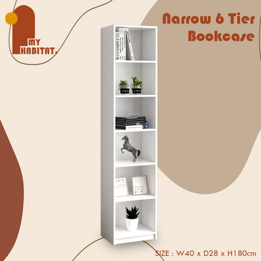BILLY Narrow 6Tier Tall Bookcase/ BookShelf/ Book rack File cabinet ...
