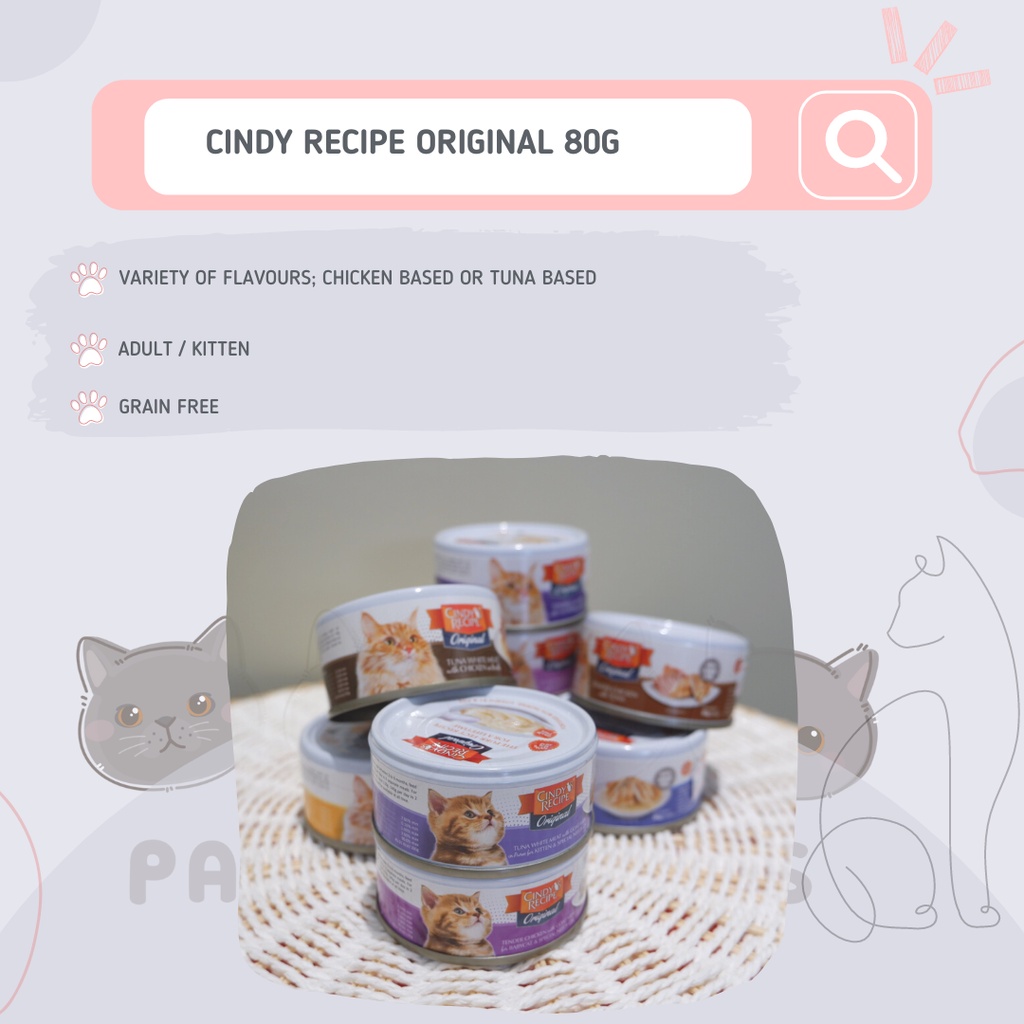 Cindy Recipe Original Wet Food Cat Grain Free 80g | Shopee Malaysia