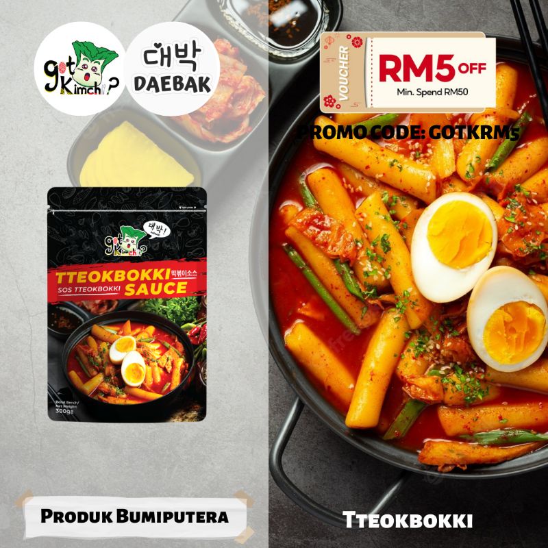 Sos Tteokbokki GotKimchi (300g) topokki topoki dukbokki korean rice ...
