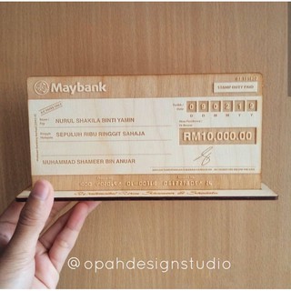 Mockup Cheque Engraving For Wedding (Acrylic/Wodden) | Shopee Malaysia