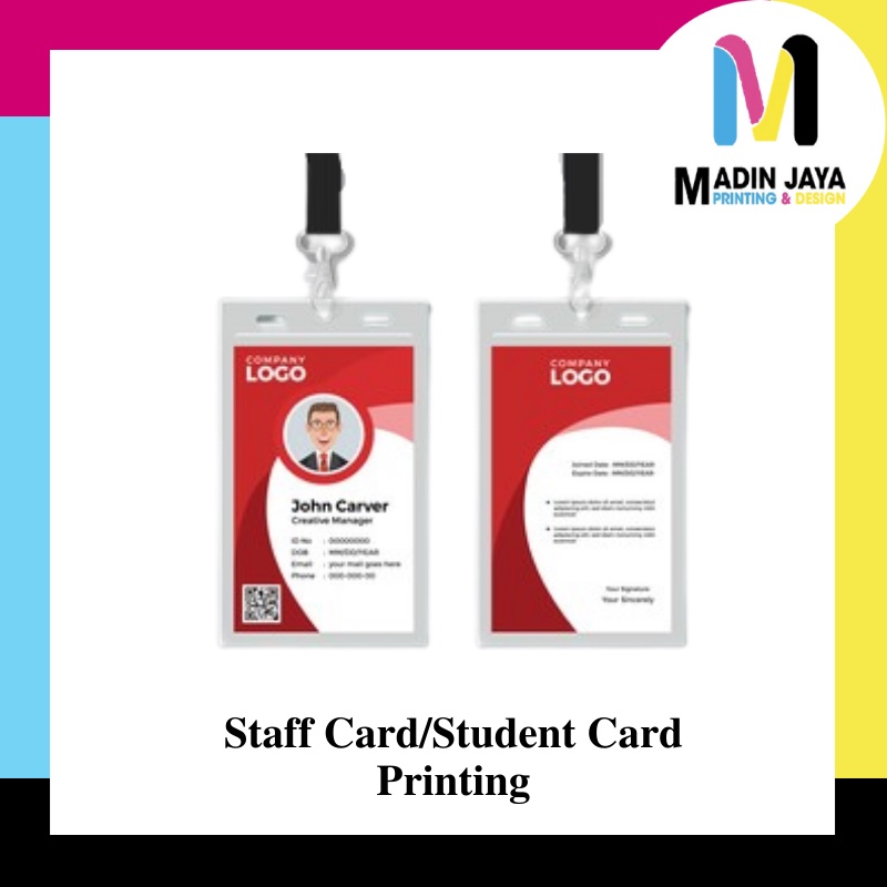 CUSTOM PVC CARD/ STAFF CARD/STUDENT CARD/FULL COLOR PRINTING *NOT ...