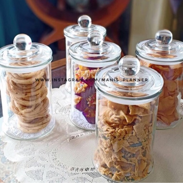 4PCS NEW SET BALANG KACA KEDAP UDARA 920ml (AIRTIGHT GLASS JAR ...