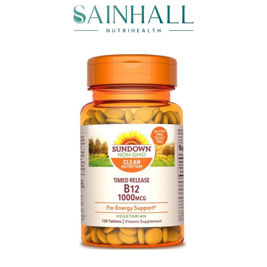 Sundown Naturals Vitamin B12 1000mcg Timed Release 120 tabs | Shopee ...