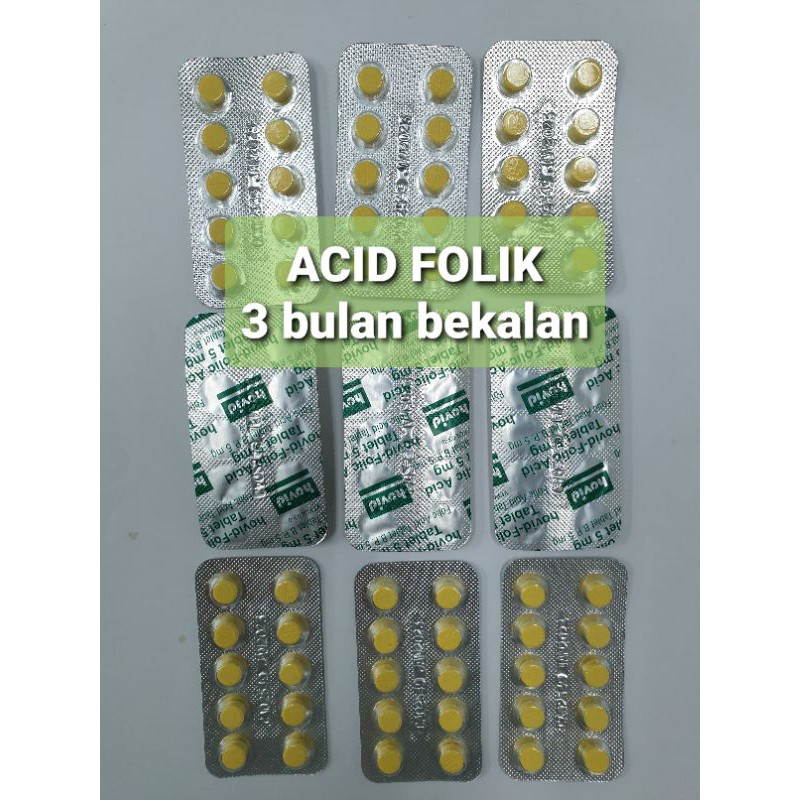 Asid Folik / Folic acid persediaan sebelum hamil 90's (3 bulan bekalan ...