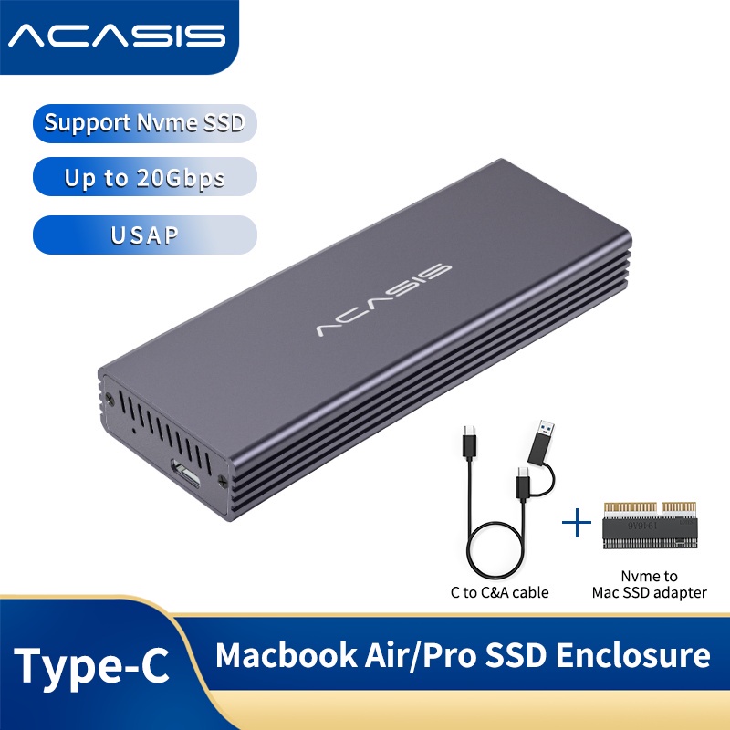 ACASIS USB C 3.2 SSD Enclosure for Apple Flash SSDs 12+16 PIN MacBook ...