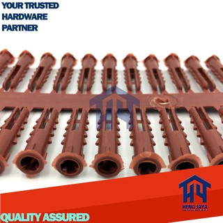 PVC Wall Plug Red 6mm (50 unit wall plug) | Shopee Malaysia