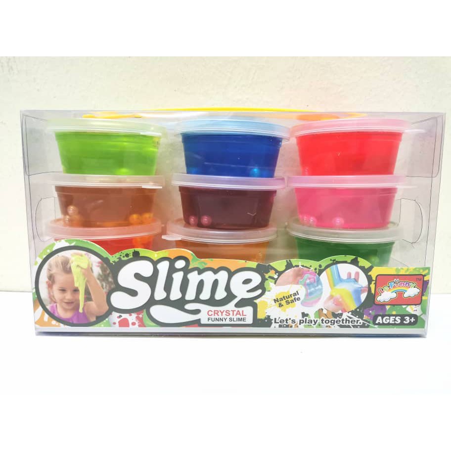 DIY Slime Crystal Slime Kids Toy Slime 12 Colors Set | Shopee Malaysia