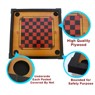 Mini Carrom Board & Draught Set / Set Papan Karom & Dam Haji Mini (48cm ...