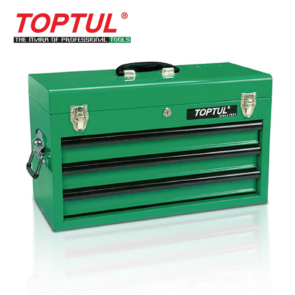 TOPTUL Professional Mechanical Tool Set W/3-Drawer Tool Chest (114 Pcs ...