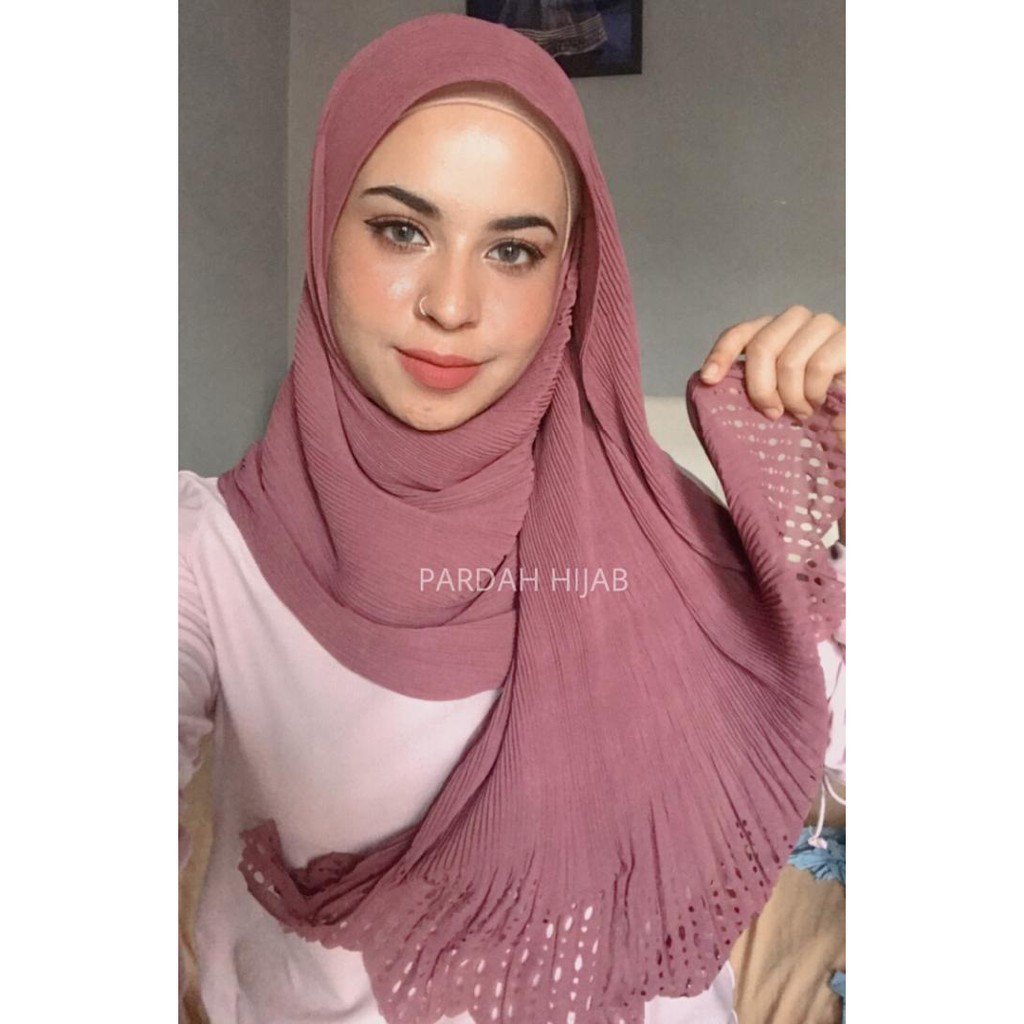 NEW ARRIVAL SHAWL PLEATED/ SHAWL CRUSHED (LASERCUT) | Shopee Malaysia