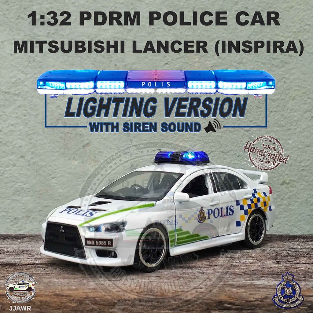 KERETA POLIS INSPIRA SIREN: 1:32 Mitsubishi Lancer Proton Inspira PDRM ...