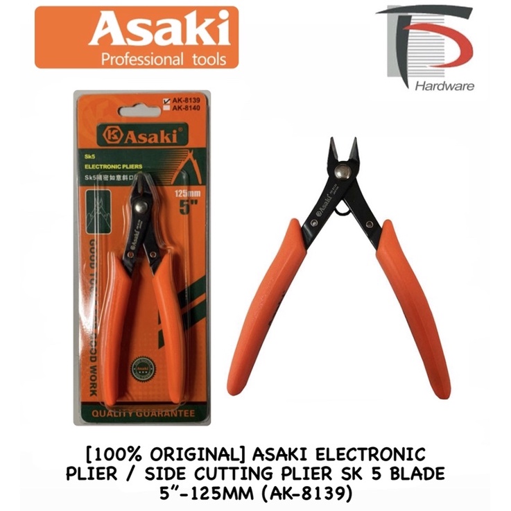 [100% ORIGINAL] ASAKI ELECTRONIC PLIER / SIDE CUTTING PLIER SK 5 BLADE ...