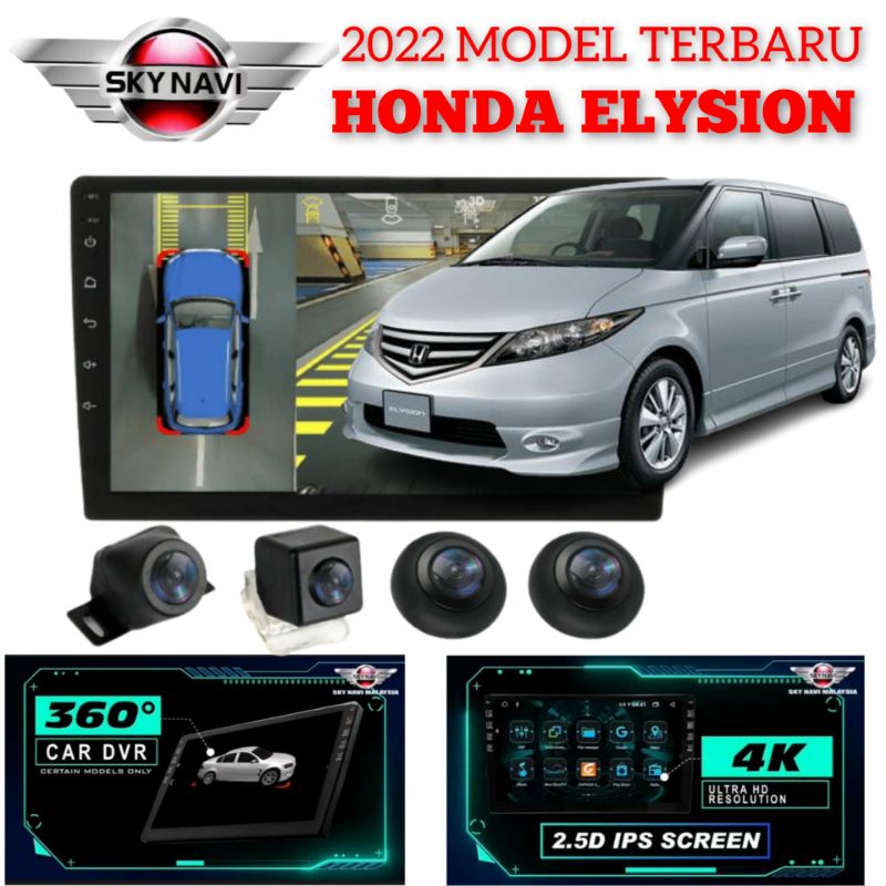 HONDA ELYSION SKY NAVI 3D 360 BIRD VIEW + ANDROID PLAYER + 24 HOUR ...