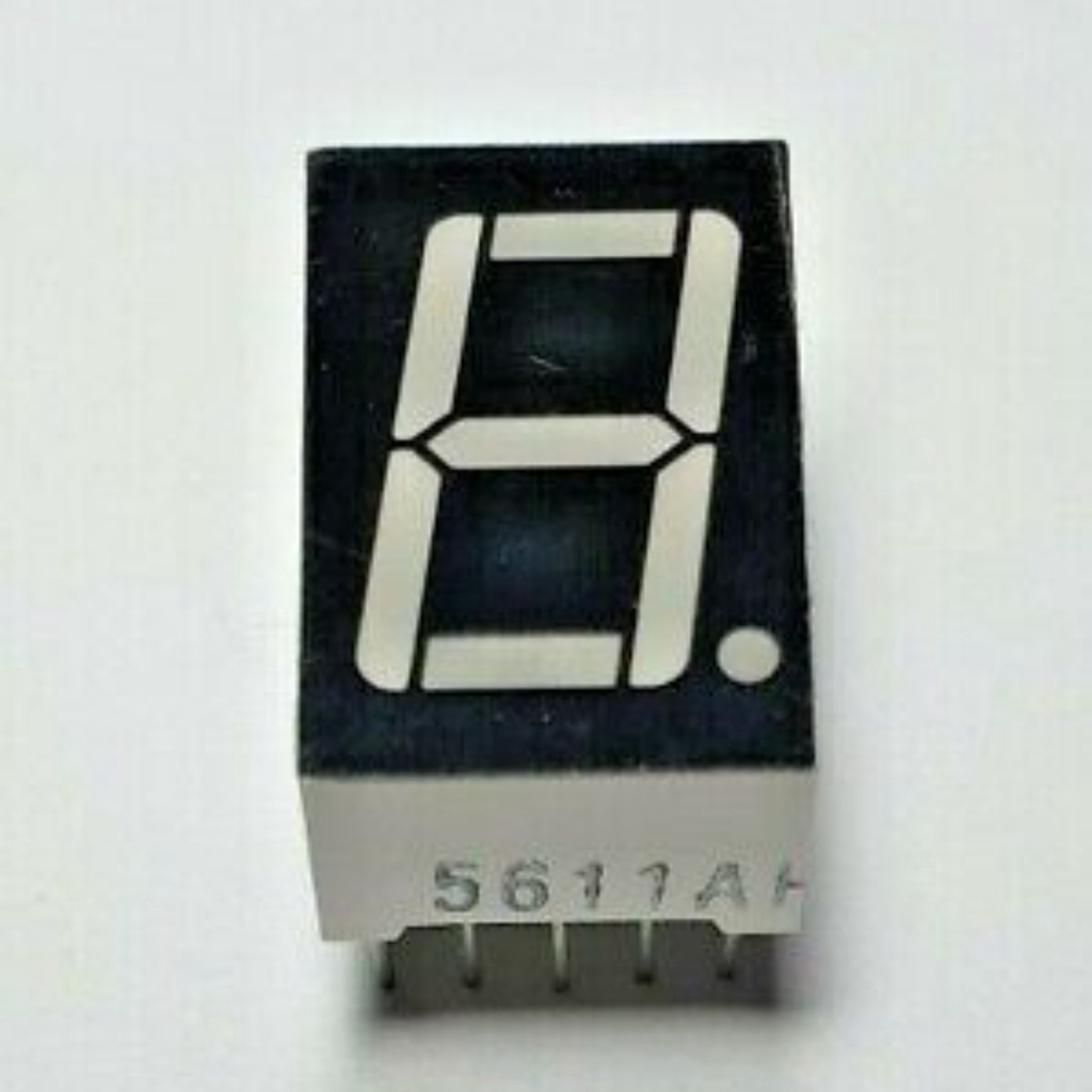 7 segment display 1/4 digit common cathode(CC) 5611AH Red 0.56inch ...