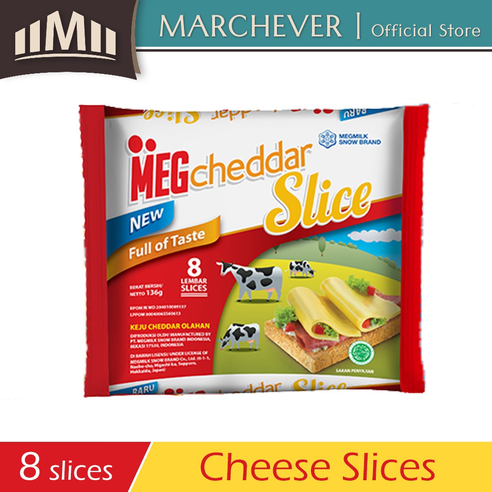 Japan MEG Cheese Slices Cheddar Slice Keping Keju - 8 Slices | Shopee ...