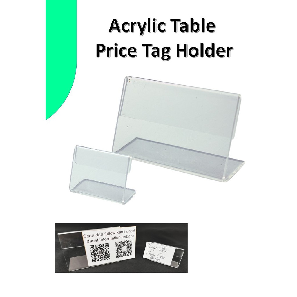 20/50/100Pcs Acrylic Table Price Tag Holder Ready Stock | Shopee Malaysia