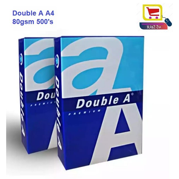 Double A A4 paper 80Gsm 500 sheets - 1 Reams / 250 sheets Budget Pack ...