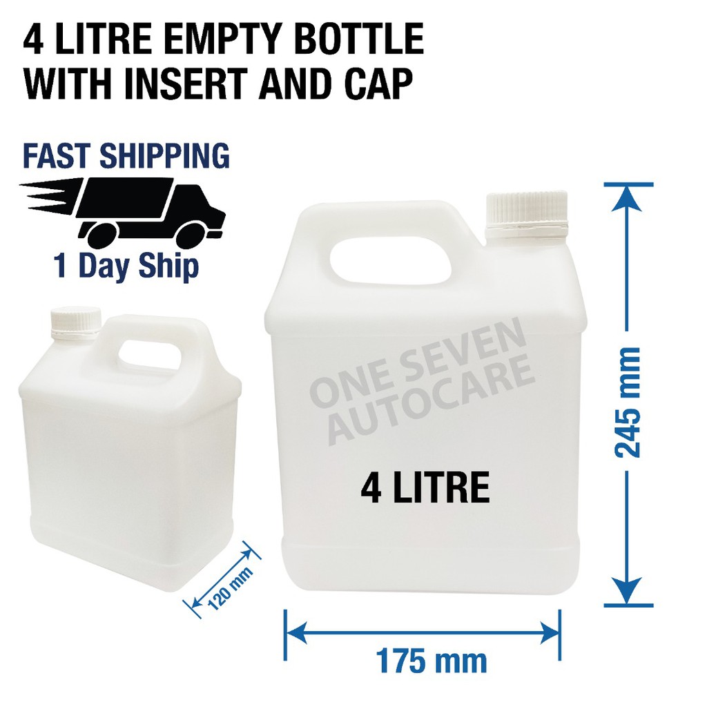 4 Liter Jerry Can, Plastic Bottle, HDPE Container, Water Tank Tong ...