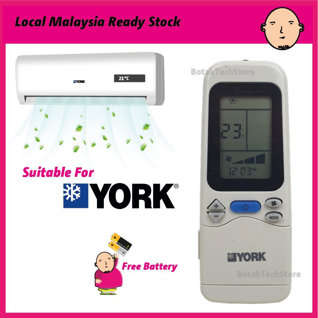 York Air Cond Aircond Air Conditioner Remote Control Replacement ...