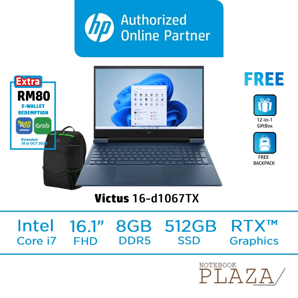 HP Victus 144Hz Gaming Laptop - Performance Blue (16.1" FHD) 16-d1067TX ...